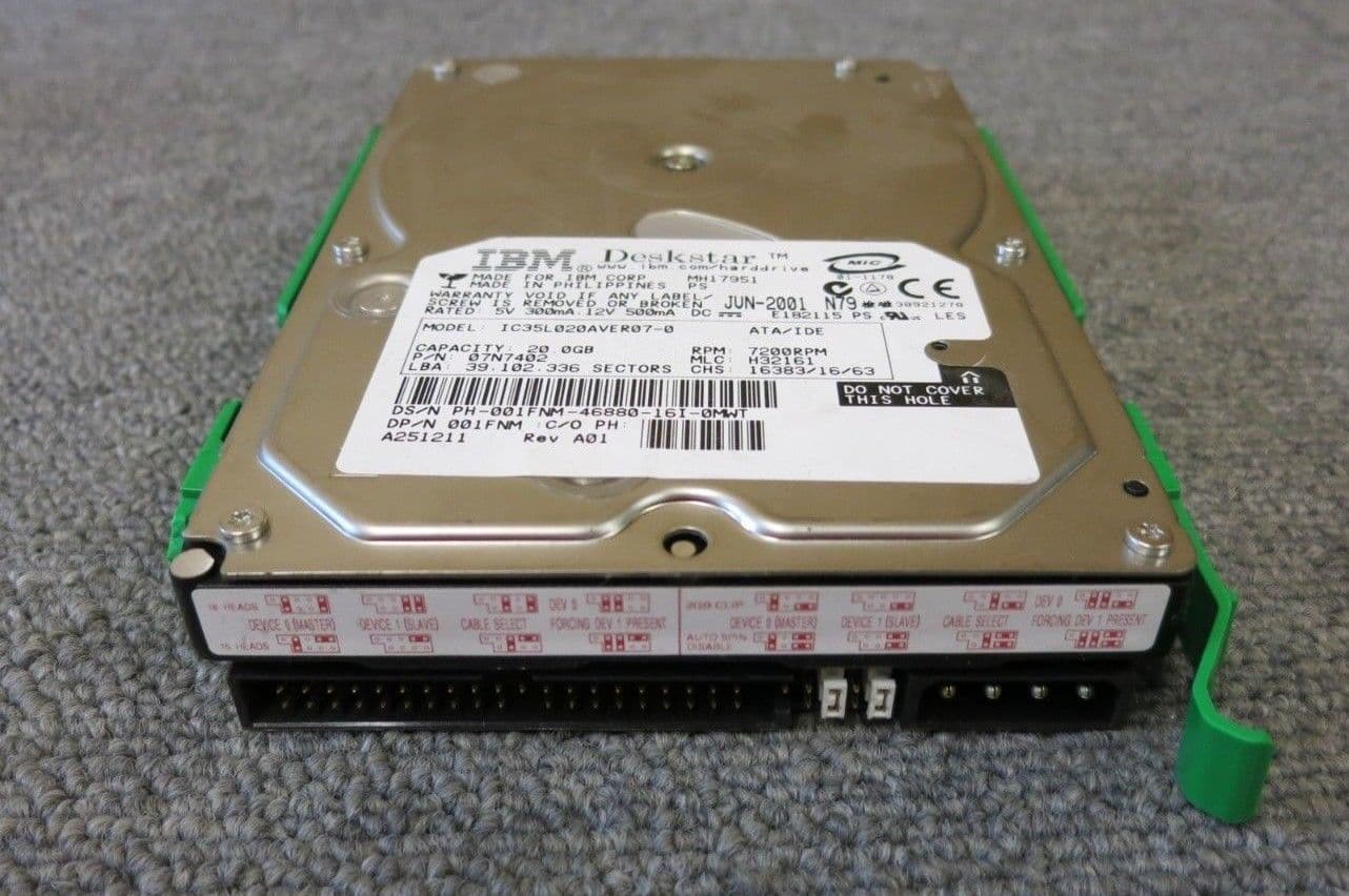 IBM Deskstar IC35L020AVER07-0 07N7402 20GB 7200RPM 2MB 3 5" Internal ...