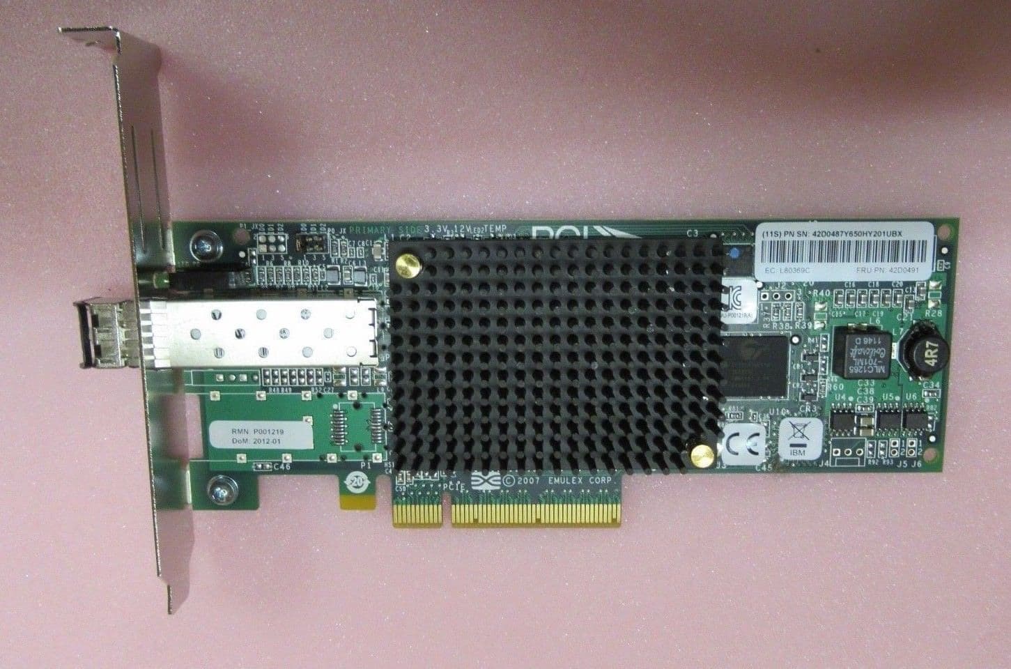 IBM Emulex LPE12000 8Gb FC Fibre Channel Single Port Host Bus Adapter ...
