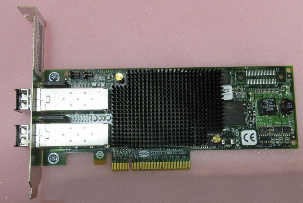 IBM Emulex LPE12002 PCI-E 8Gb Dual Port Fibre Channel HBA 10N9824 2x SFP