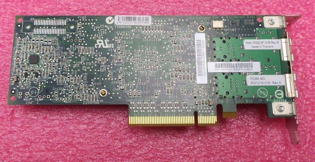 IBM Emulex LPE12002 PCIe Dual Port 8Gb HBA Host Bus Adapter 42D0500 ...