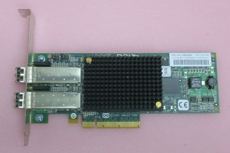 IBM / Emulex LPE12002 PCIe x8 Dual Port 8Gb HBA Host Bus Adapter ...