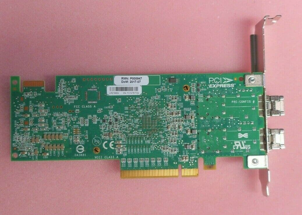 IBM Emulex LPE16002 577F Dual Port 16Gb FC Network Adapter 2x 16G SFP ...