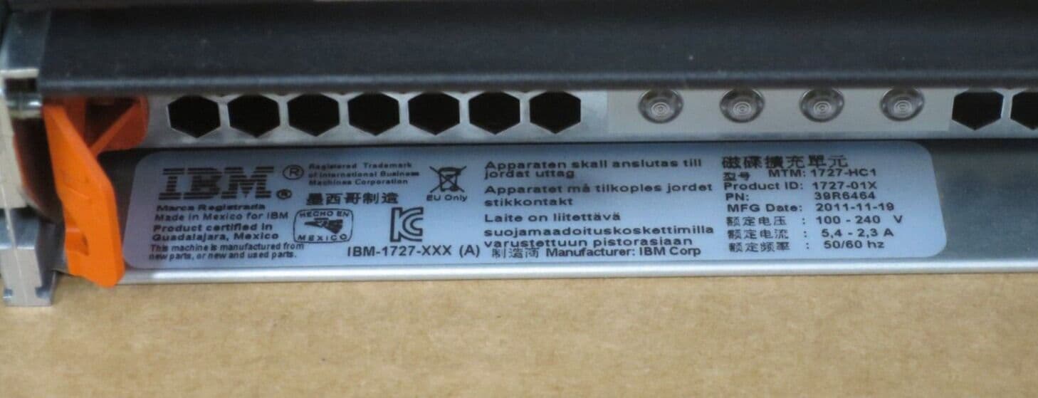 IBM EXP3000 SAS Expansion Array 1727-HC1 7 2TB 12 x 600GB 15K SAS HDD