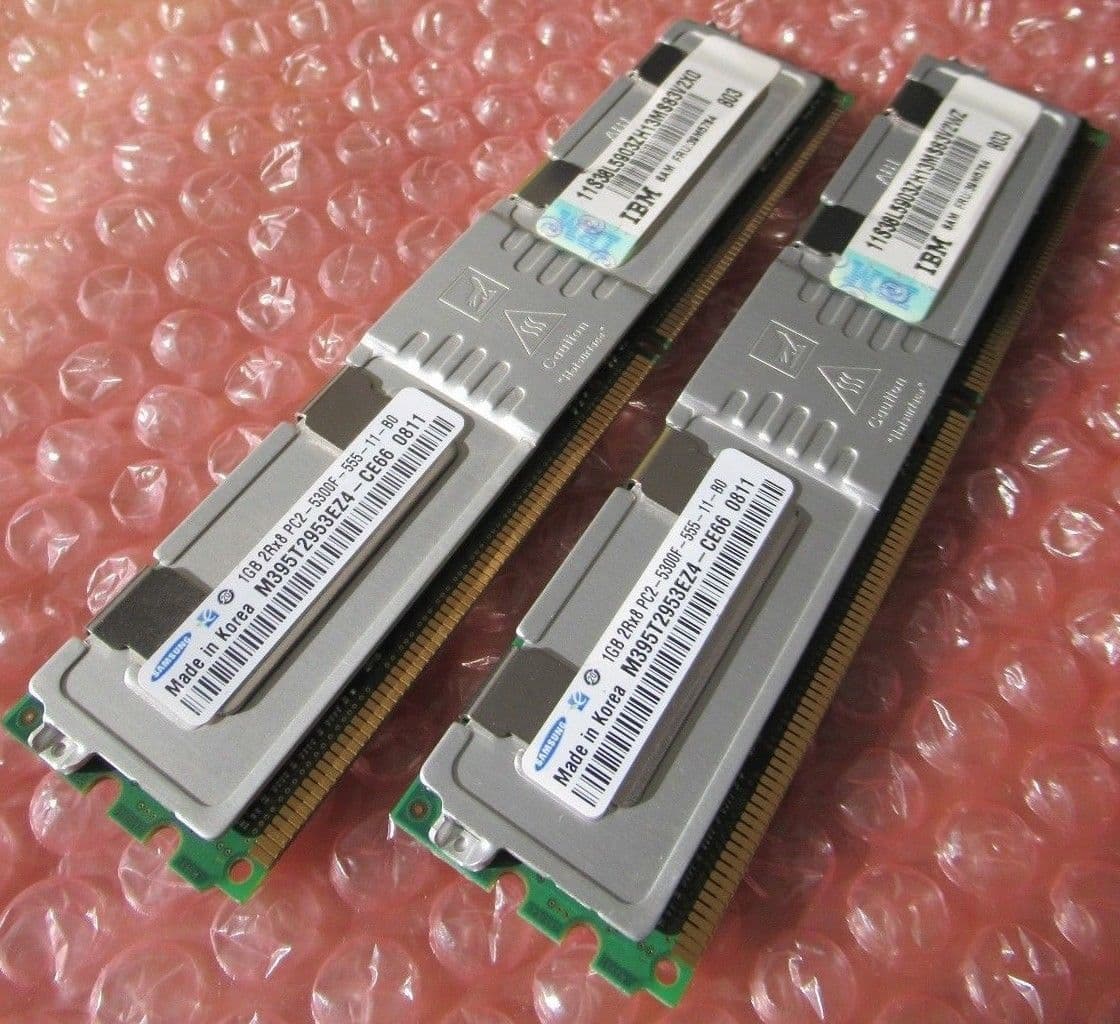 IBM Genuine 2Gb 2 x 1Gb 2Rx8 PC2-5300F 667MHZ 240-PIN RAM Memory 39M5784