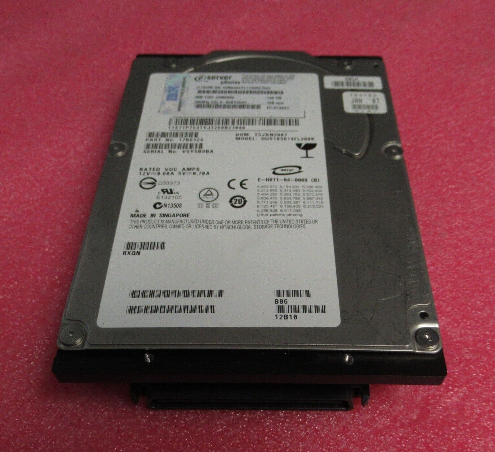 IBM Hitachi 146GB 10K SCSI U320 3 5" Hot Swap Hard Drive 17R6324 ...
