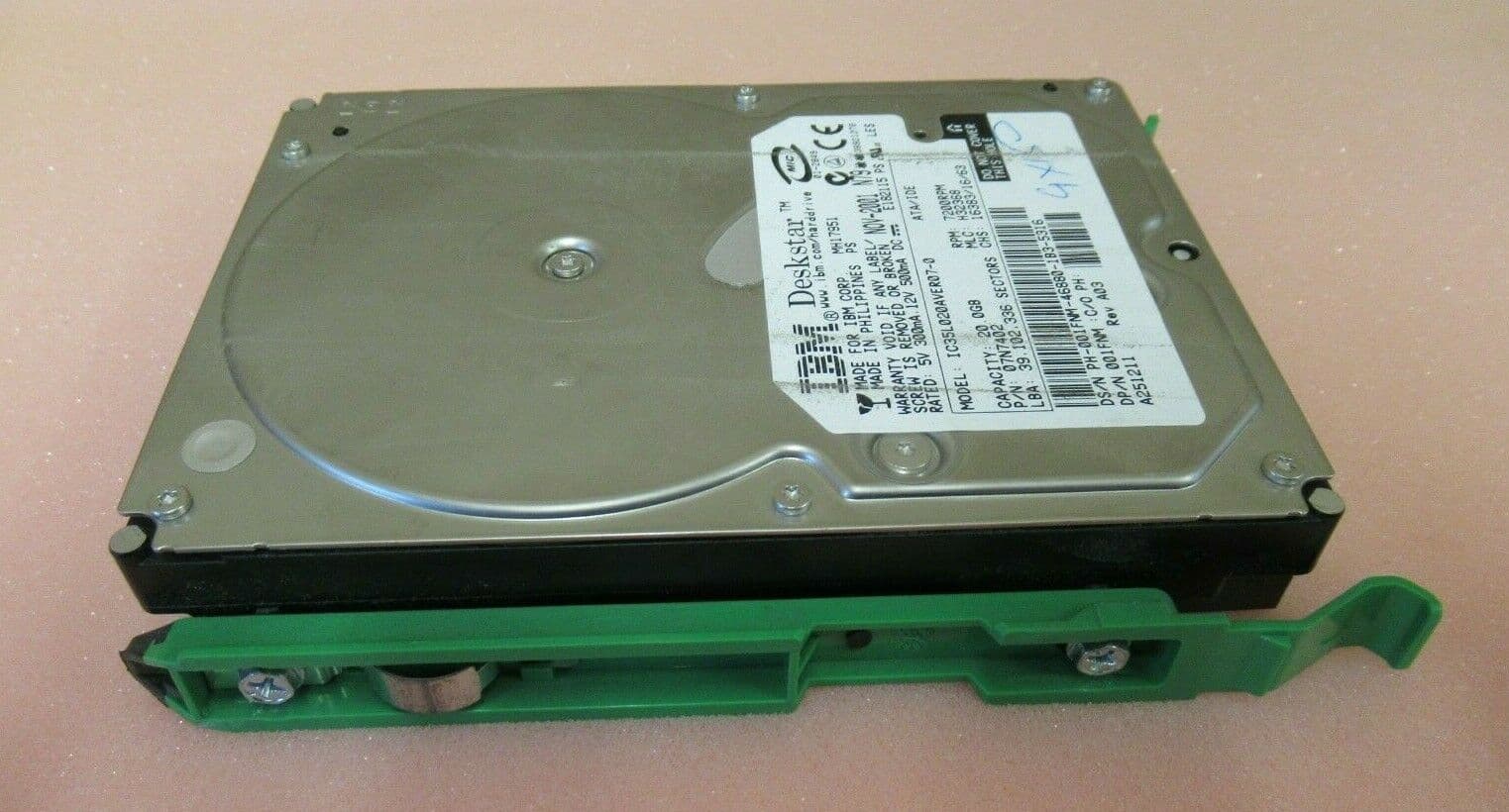 IBM IC35L020AVER07-0 07N7402 Deskstar 60GXP 20 5GB 7200RPM ATA100 2MB 3 ...