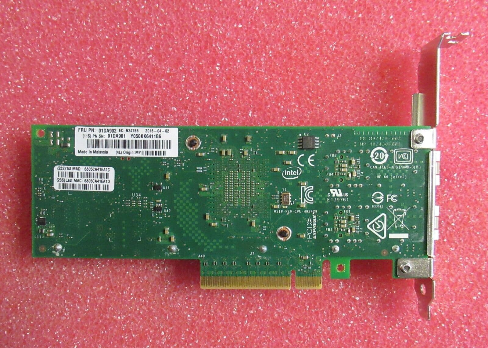 IBM Intel X710-DA2 Dual Port 10GB SFP PCIe PCI-E 01DA901 01DA902 Full ...