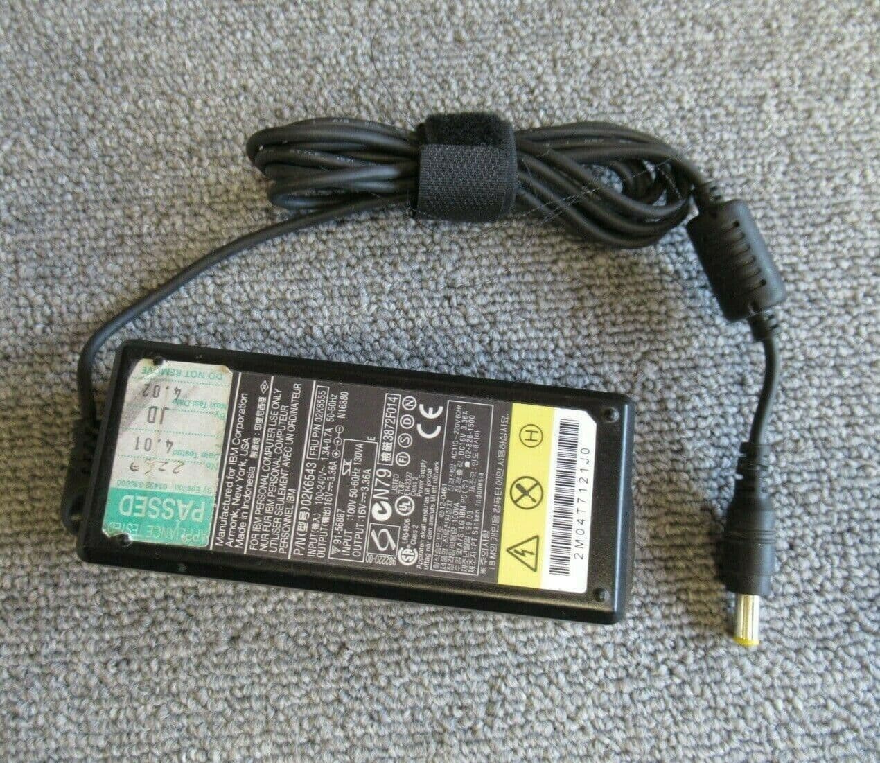 IBM Lenovo 02K6543 02K6555 ThinkPad Ultra Slim AC Power Adapter 16V 3 ...