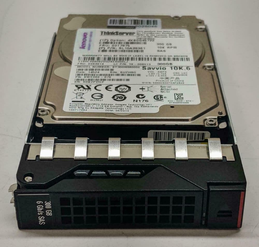 IBM Lenovo 300GB 10K SAS 2 5" 6Gbps ST300MM0006 03X3614 03T7875 4XB0G45722