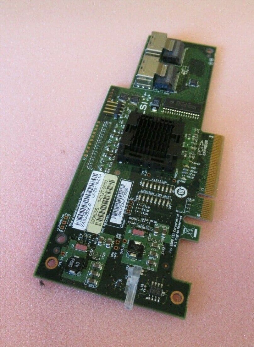 IBM LSI SAS3082E-R L3-25116-01H PCI Express x8 SAS RAID Controller Card