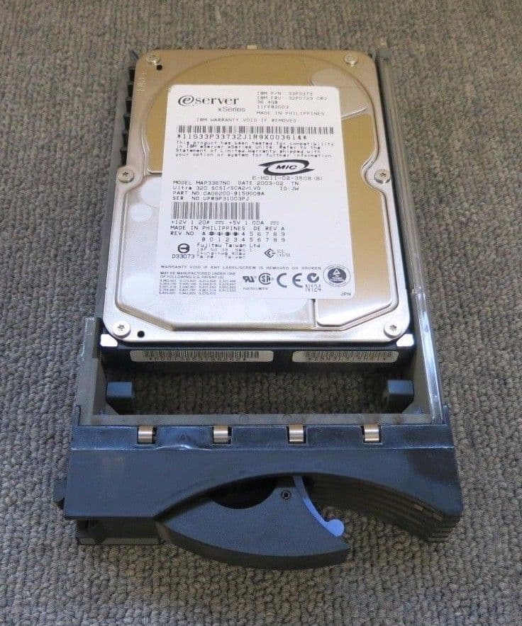 IBM MAP3367NC 33P3373 36GB 1000 RPM 3 5" Ultra 320 SCSI HDD Hard Drive