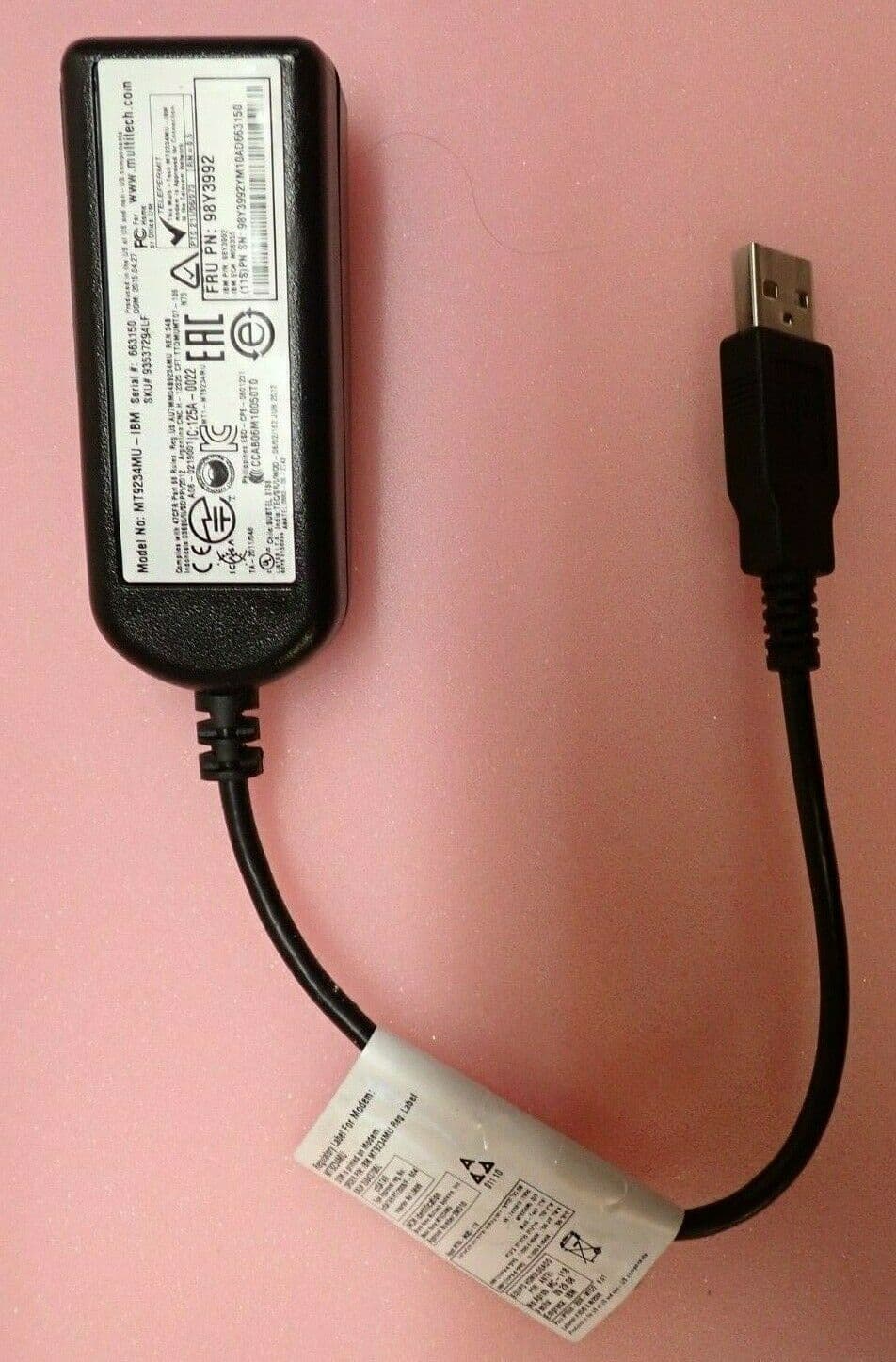 IBM MultiTech MultiMobile 56Kbps Portable USB Modem MT9234MU-IBM 98Y3992