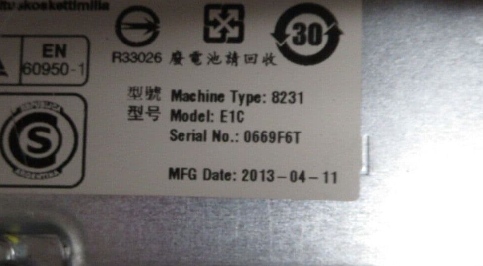 IBM Power 710 8231-E1C 1x 8C Power7 3 55GHz 128GB Ram 6x 2 5" Bay 2U Server