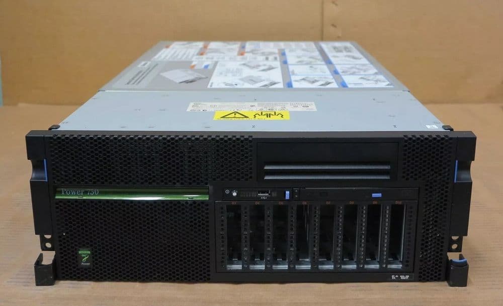 IBM Power 750 8233-E8B 2x 8C Power7 3 0GHz 64GB DDR3 8x 2 5" Bays RAID ...