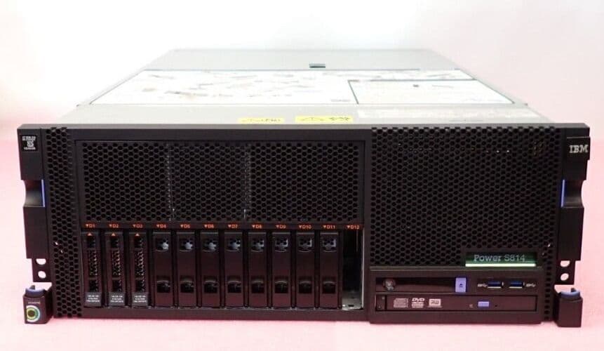IBM Power S814 8286-41A 1x Power8 CPU 384GB RAM 12x 2 5" Bay 4U Server