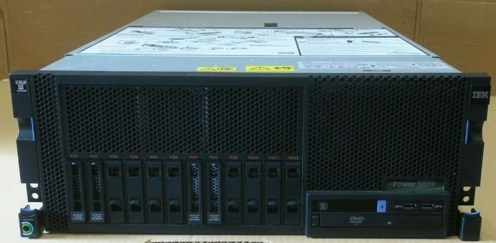 IBM Power S824 8286-42A 2x Power8 CPU 1536GB Memory 4x 300GB HDD 12Bay ...