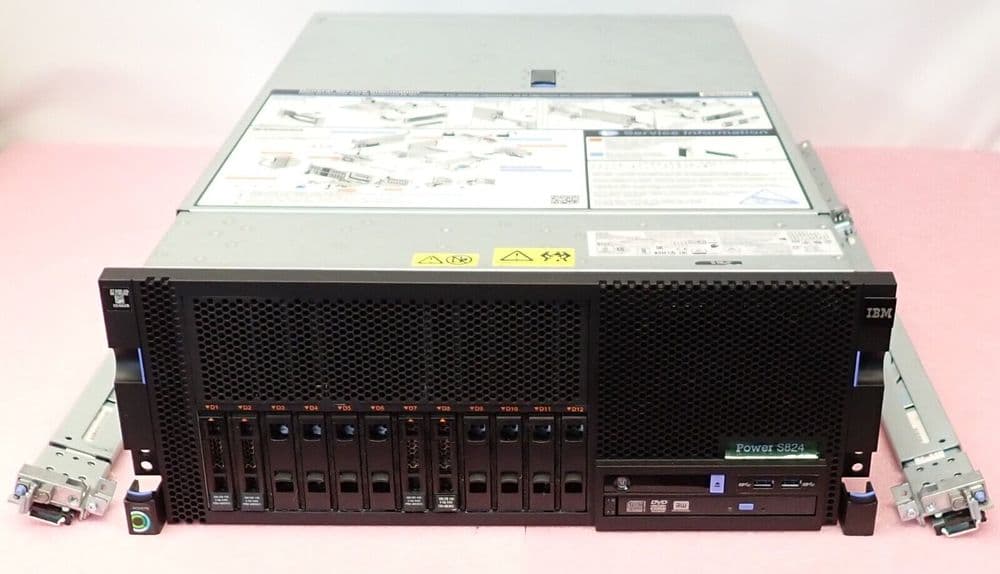 IBM Power S824 8286-42A 8C Power8 CPU 256GB RAM 4x 300GB HDD 12-Bay 4U ...