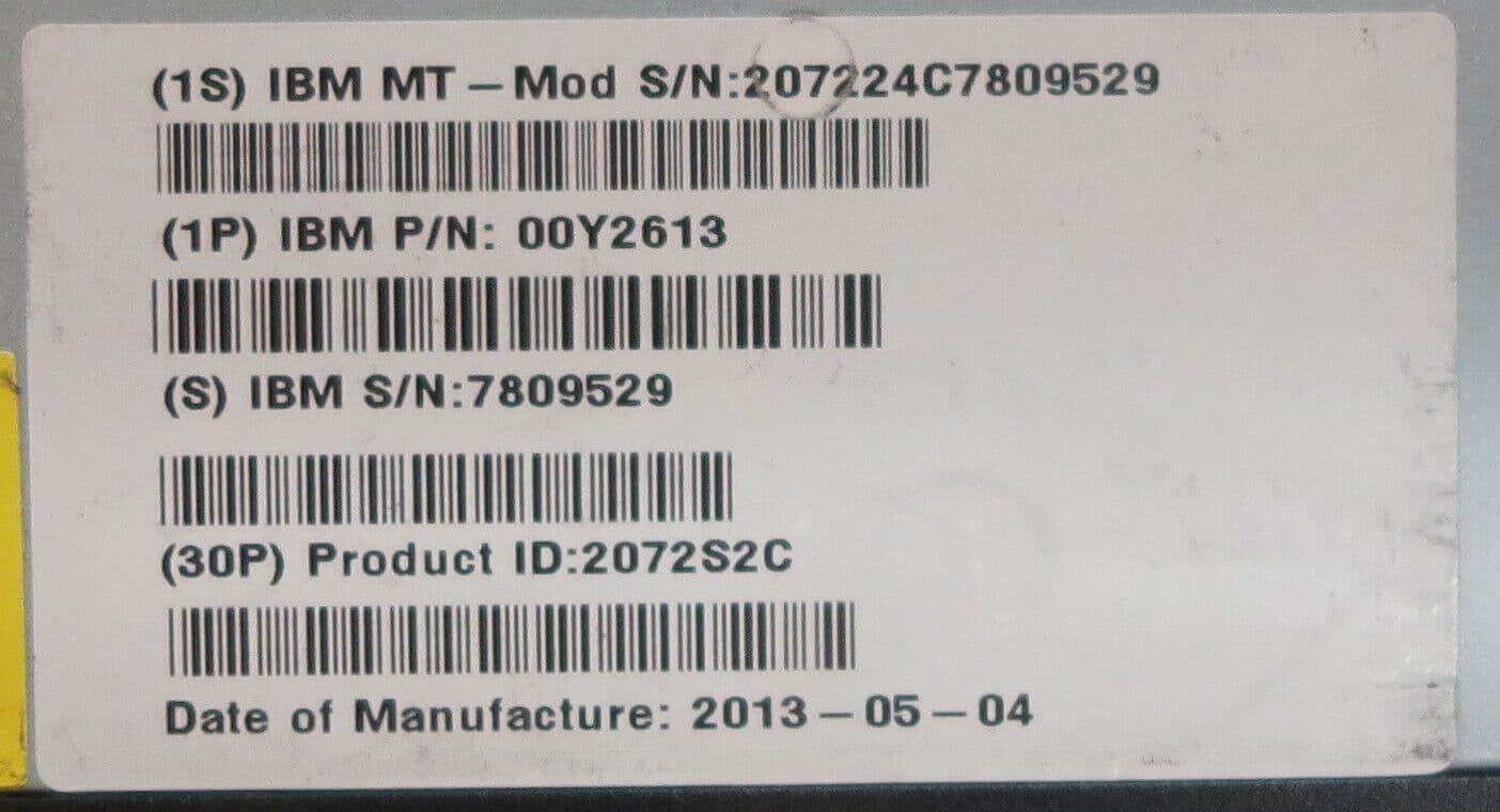 IBM Storwize V3700 24x 2 5" Bays Array 2072-24C 1 x Q 8GB FC iSCSI C