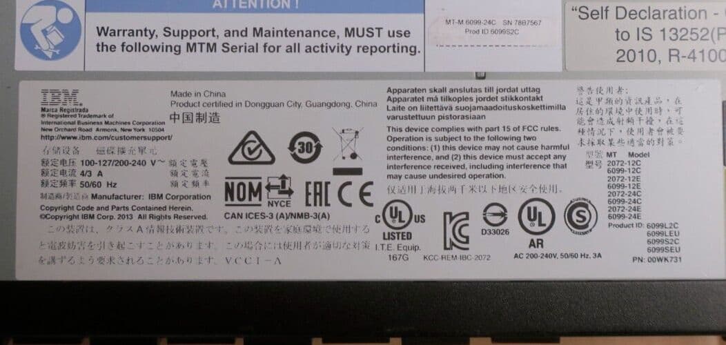 IBM Storwize V3700 Control Enclosure Chassis 2x PSU 6099-24C NO CONTROLLERS