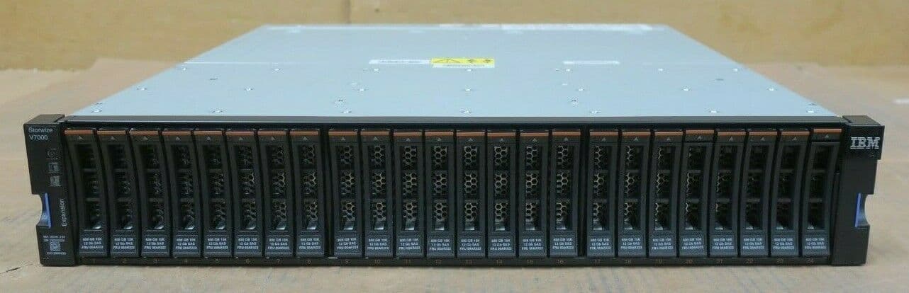 IBM Storwize V7000 24x 600GB 15K 12G Expansion Array 2076-24F 2x ...