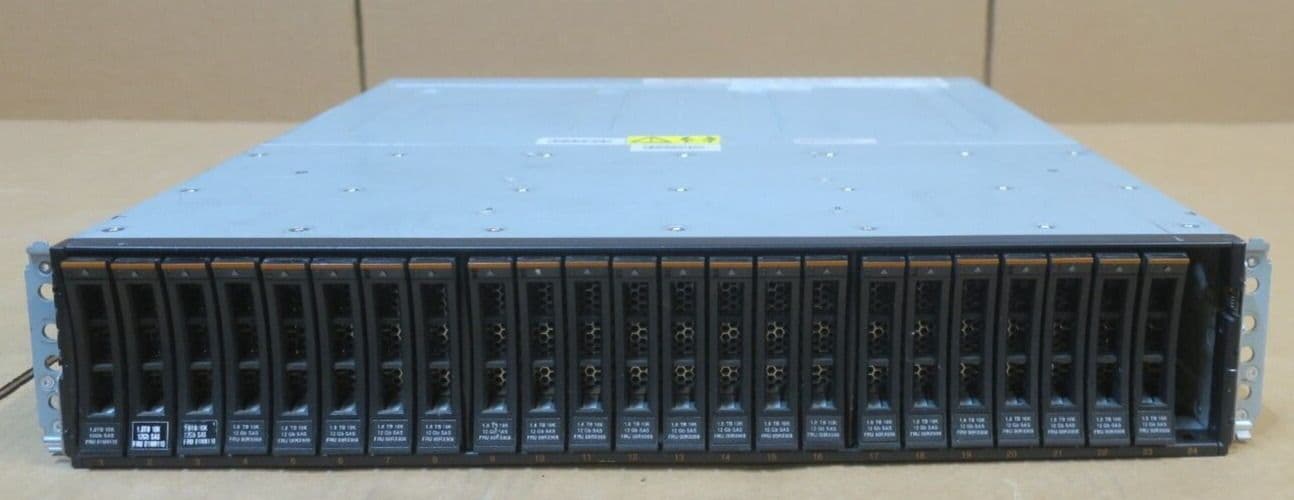 IBM Storwize V7000 Expansion Array 2076-24F 24 x 1 8TB HDD 2x SAS 12G Controller
