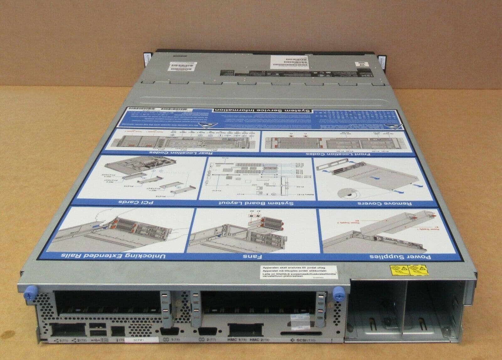 IBM System P5 510 4x 3 5" Bays 1U Rack Server Chassis ONLY