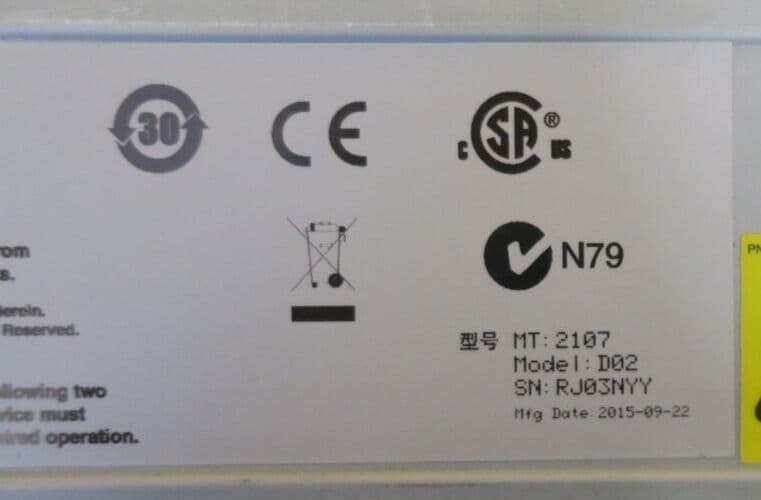 Ibm System Storage Ds8000 2107 D02 12x 3 5 Bay Dual Controller 8x 4tb 3 5 Hdd