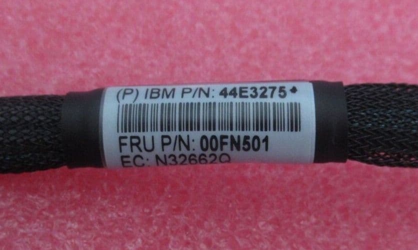 IBM System X3850 X6 Mini SAS-HD to Mini SAS-HD 19 5" Cable 00FN501 44E3275