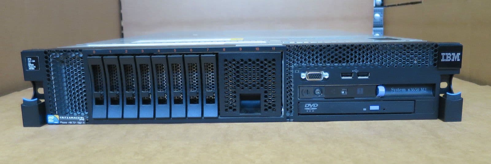 IBM X3650 M2 2U Server 2 x QUAD-CORE E5540 16GB RAM RAID 2 x PSU