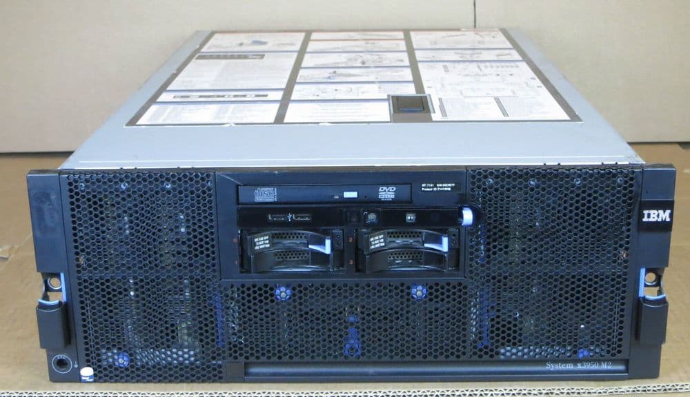 IBM X3950 M2 4x Quad Core XEON X7350 2 93GHz 40GB RAM 2x 73GB Rack ...