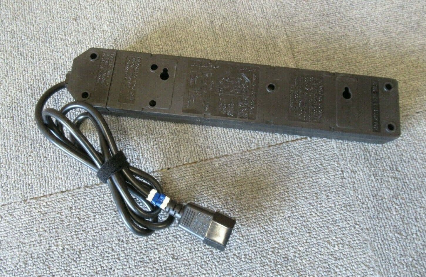 IEC C14 Male To 13A 4 Gang UK Sockets Extension Cable 1M