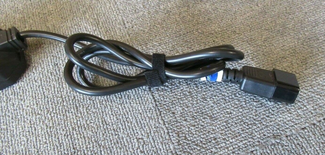 IEC C14 Male To 13A 4 Gang UK Sockets Extension Cable 1M