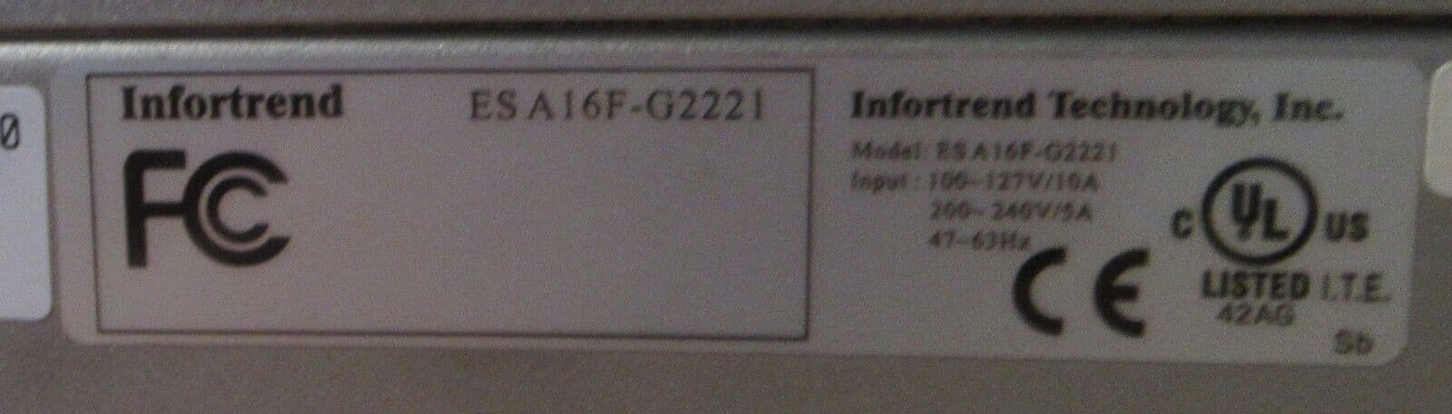 Infortrend EonStor 4 8TB 16-Bay Fibre To SATA RAID 3U Storage Array ...