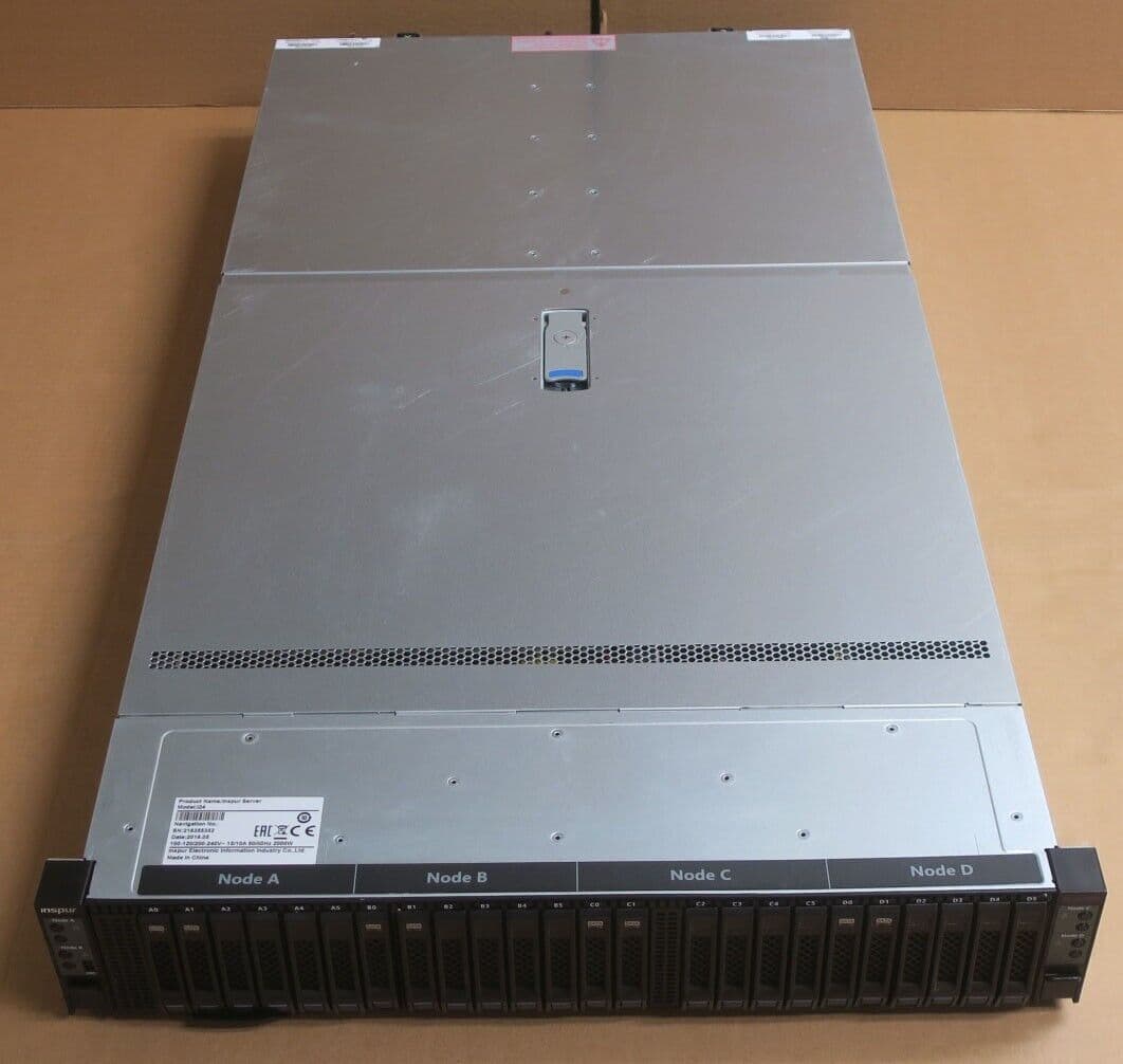 Inspur i24 2U 4-Node Server 8x Bronze 3106 512GB RAM 8x SAS/SATA 16 ...