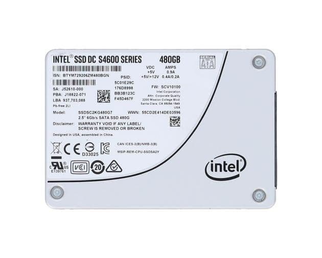 Intel DC S4600 480GB 2 5" SATA 6Gb/s TLC SSDSC2KG480G7 Solid State ...