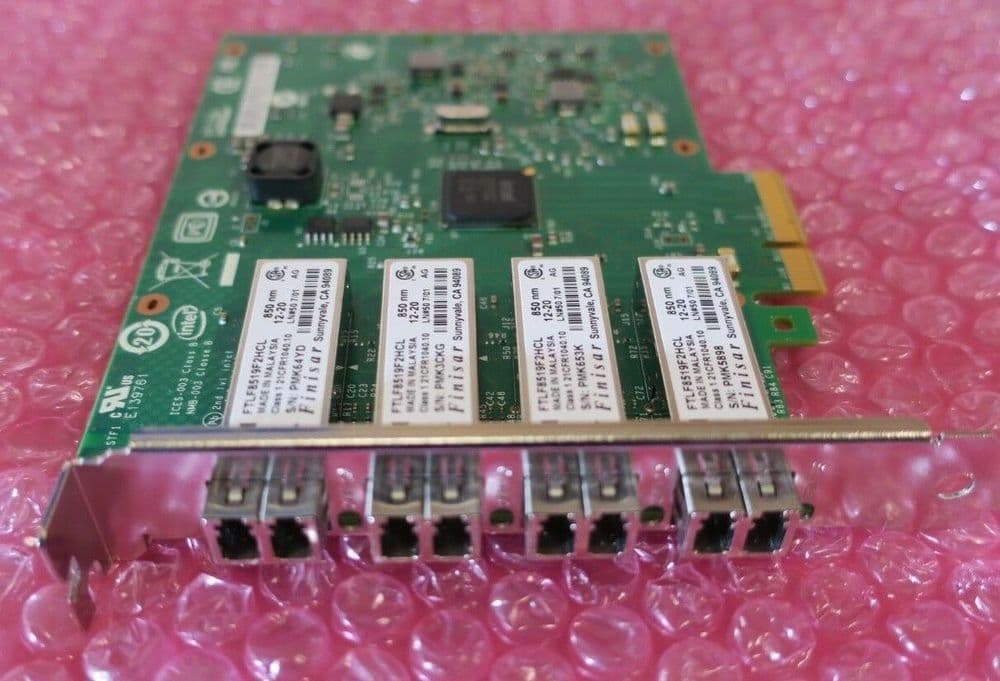 Intel Ethernet Server Adapter I340-F4 PCIE 1000Base-SX E1G44HFBLK Quad ...