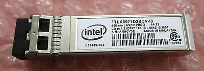 Intel FTLX8571D3BCV-I3 10GBASE-SR SFP Optic Module 850nm E65689-002