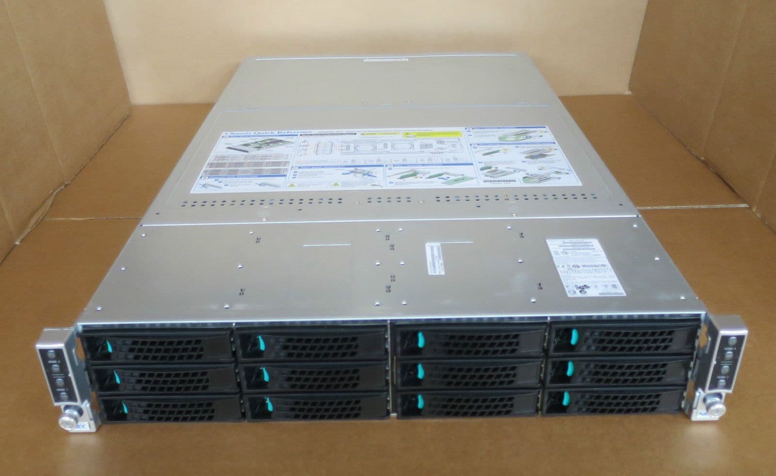 Intel H2312JFJR 2U Server 4 x Server Nodes E5-26xx RAID 12x3 5" Rails