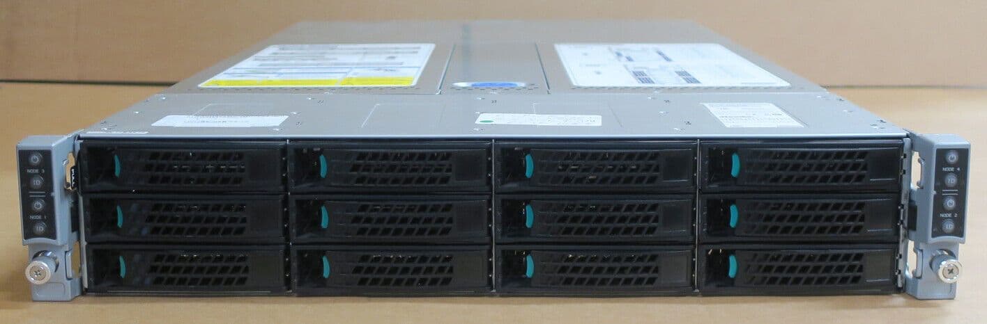 Intel H2312XXKR2 chassis with 2 x Power Supplies disk backplane 12 x ...