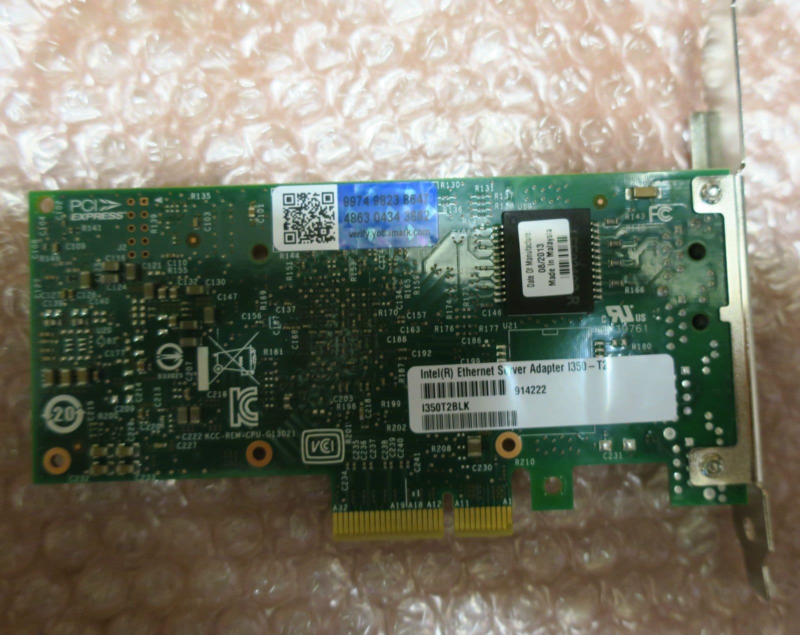 Intel i350-T2 PCIe PCI-e Dual Port Gigabit Ethernet Server Adapter Card