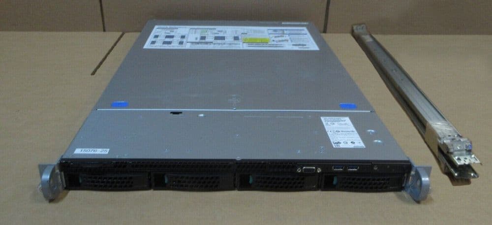 Intel R1000 2x Xeon E5-2667v4 3 2GHz 32GB Ram 1U RAID Rack Server