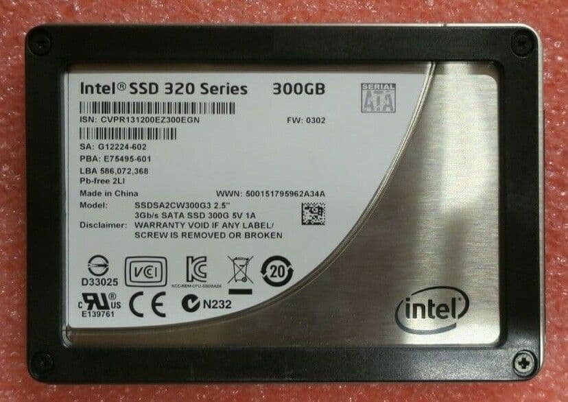 Intel SSD 320 Series 300GB SATA 3Gb/s 2 5" SSD Solid State Drive ...