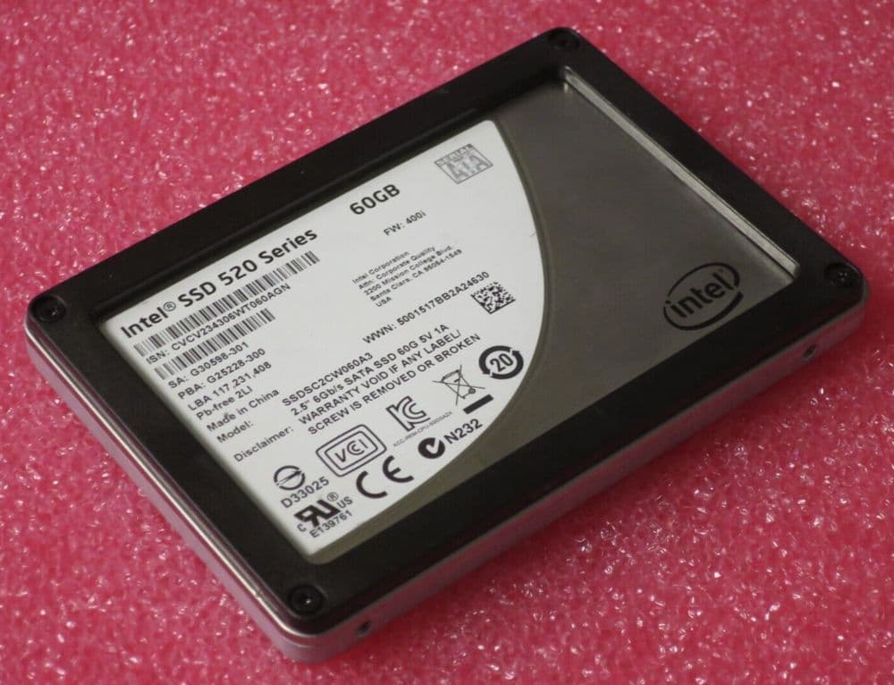 Intel SSD 520 Series 60GB SATA 6Gb/s 2 5" SSD Solid State Drive ...