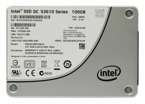 Intel SSD DC S3610 Series 100GB SATA 6G 2 5" SSD Solid State Drive ...
