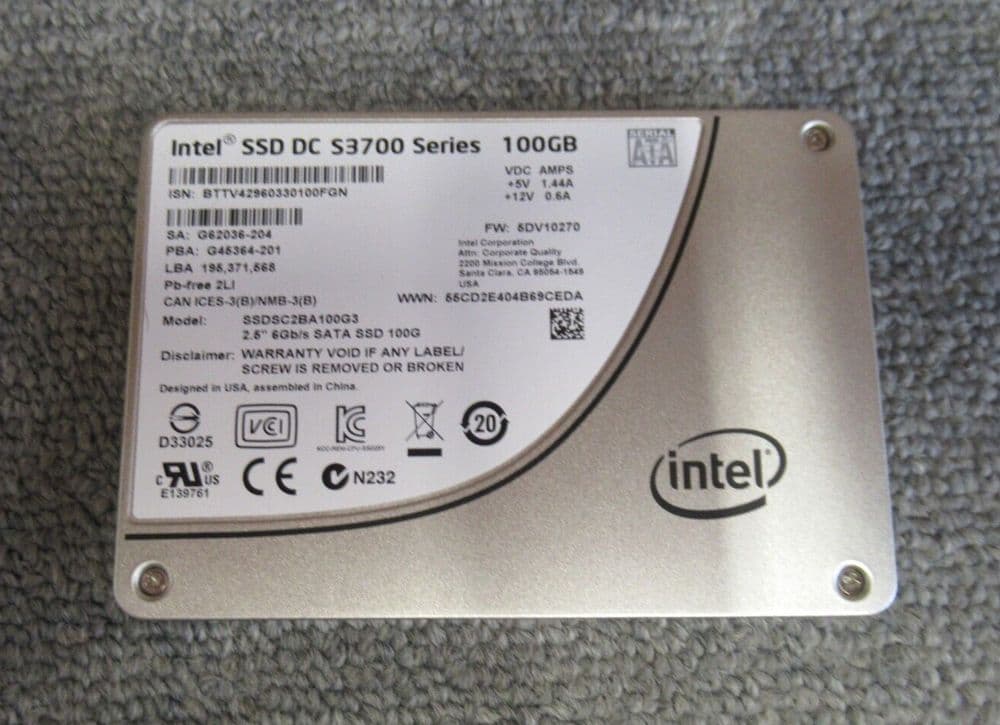 Intel SSD DC S3700 Series 100GB SATA 6Gb/s 2 5" SSD SSDSC2BA100G3