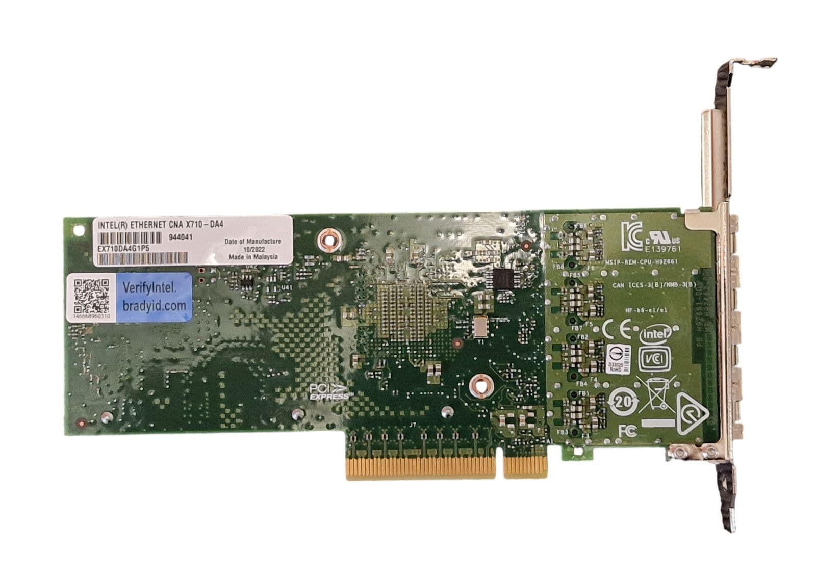 Intel X710-DA4 Quad Port 10GbE SFP Converged Network Adapter LP X710DA4G1P5