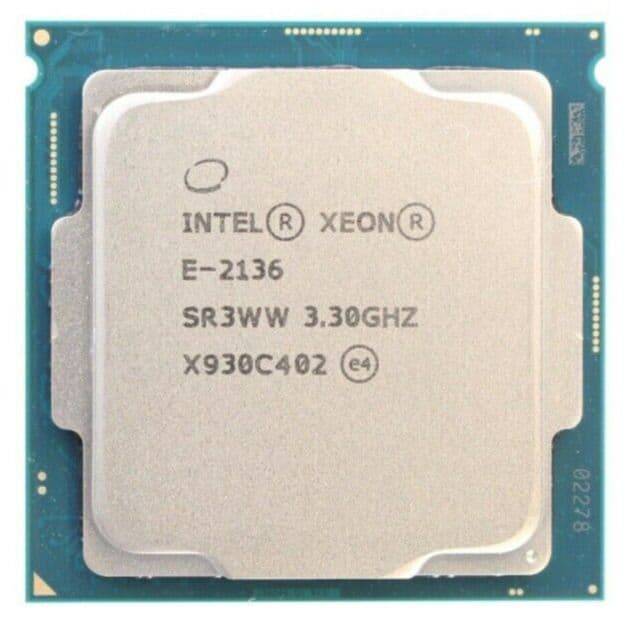 Intel Xeon 6-Core E-2136 4 50GHz 12MB Cache FCLGA1151 CPU Processor SR3WW