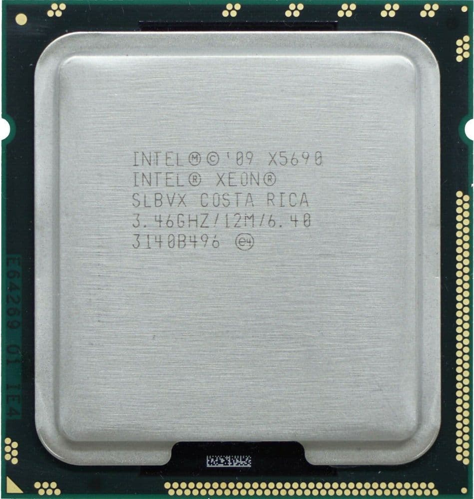 Intel Xeon 6-Core X5690 3 46GHz 12MB 6 4GT/s CPU Processor LGA1366 SLBVX