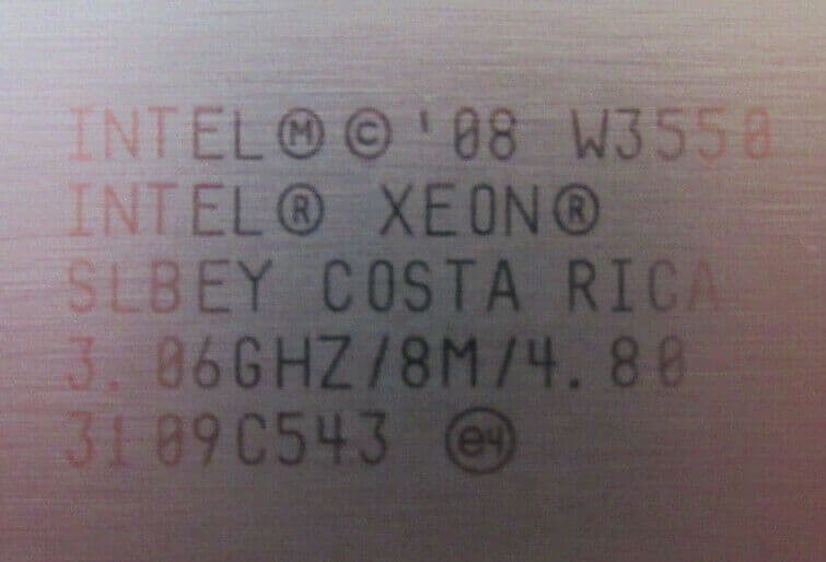 Intel Xeon Quad Core Processor CPU W3550 8MB Cache 3 06GHz SLBEY LGA1366