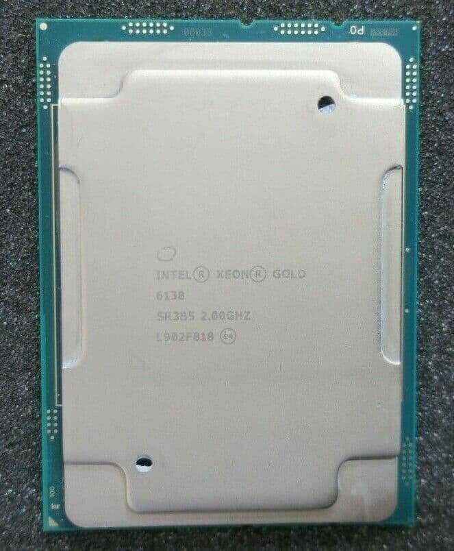 Intel Xeon Twenty-Core Gold 6138 2 00GHz LGA3647 Server CPU Processor SR3B5